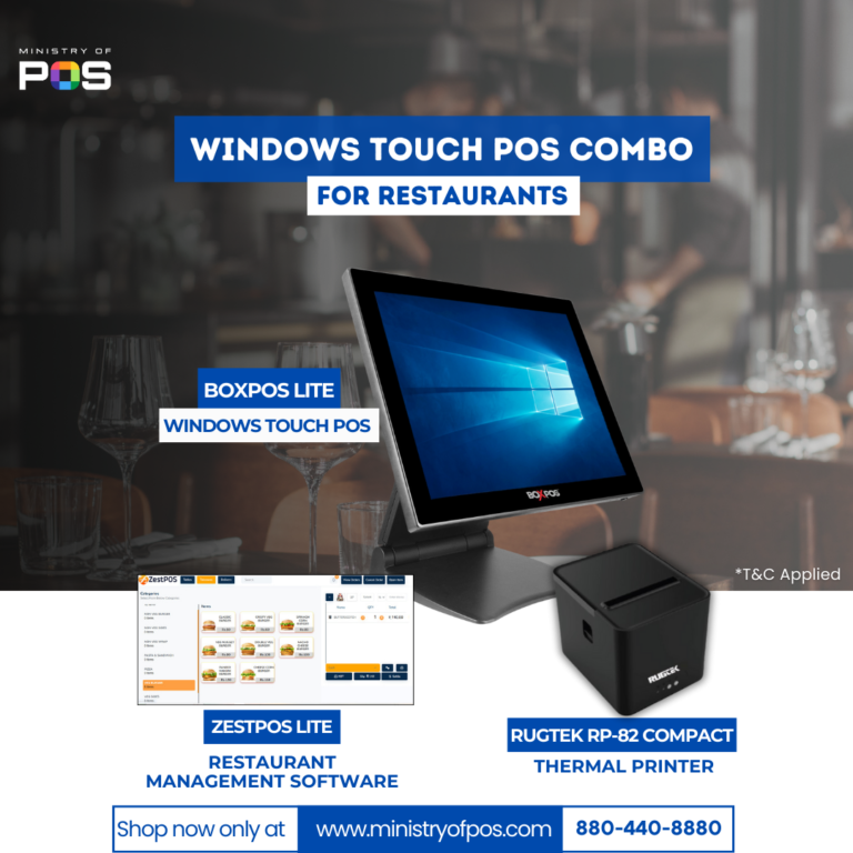 Windows Touch POS Combo For Restaurants | MinistryofPOS